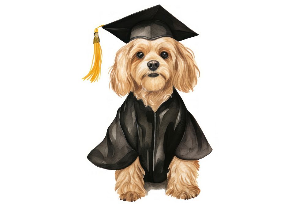 Graduation dog education cartoon. | Premium Photo Illustration - rawpixel