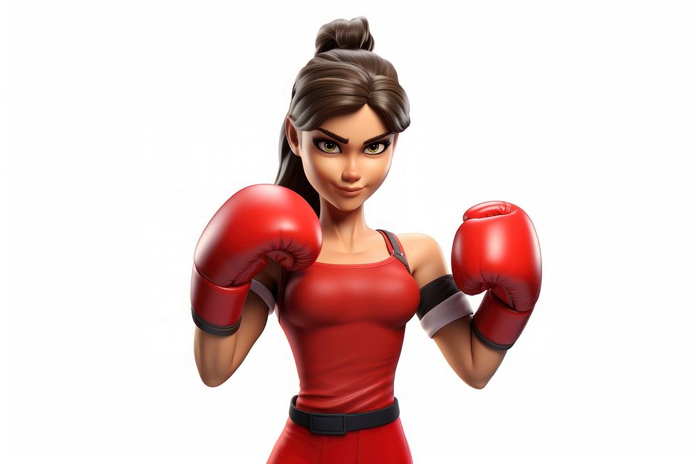 Woman boxing punching cartoon. | Free Photo Illustration - rawpixel