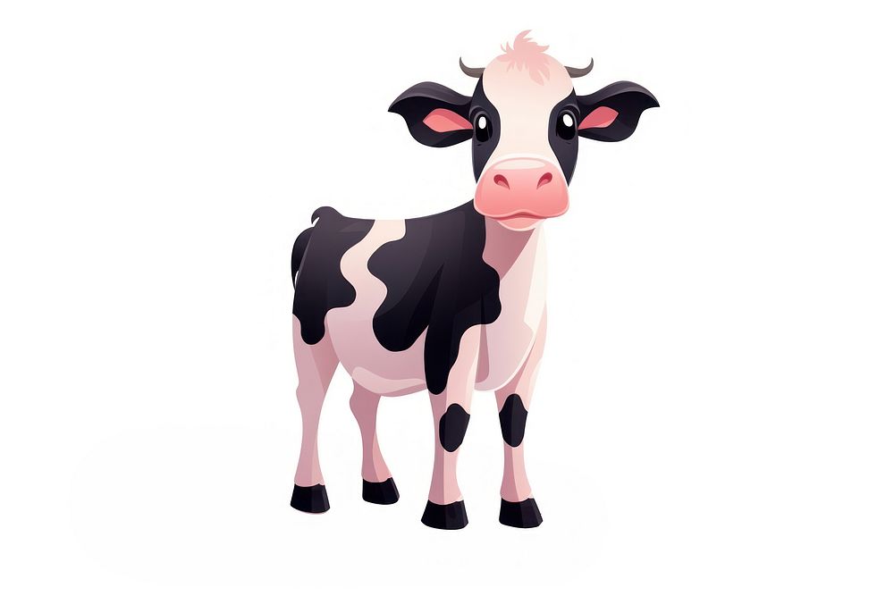 Cow livestock standing cartoon. | Free Photo Illustration - rawpixel