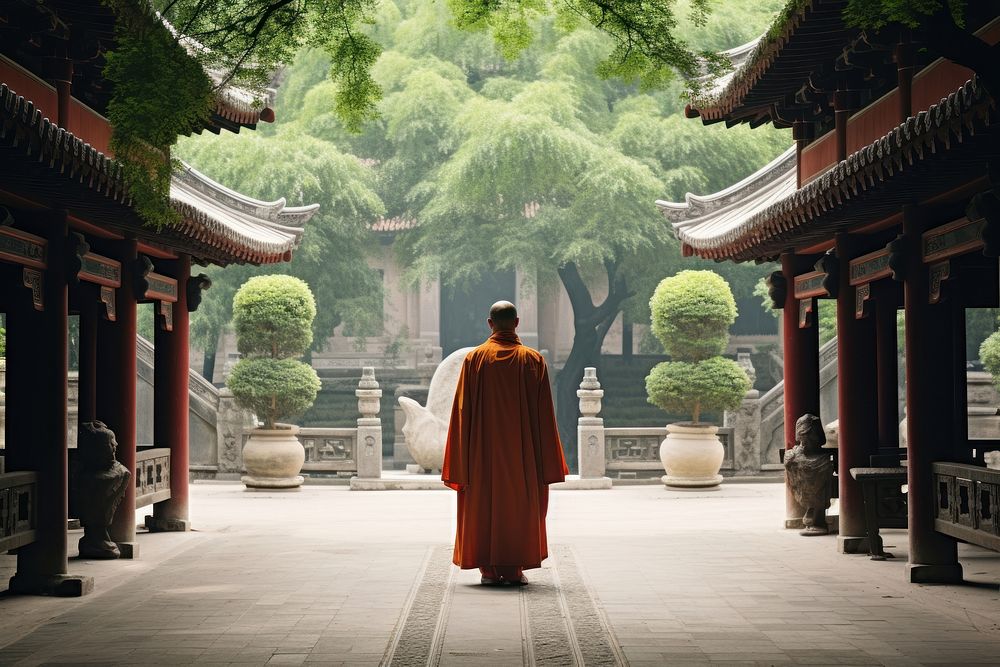 Chinese monk temple plant adult. | Free Photo - rawpixel