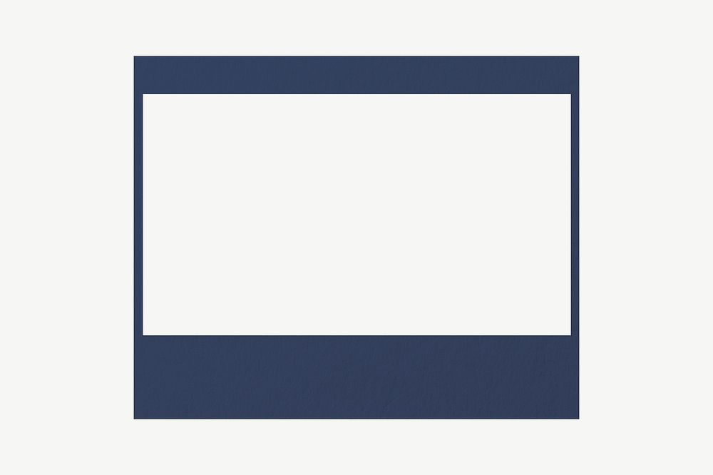 Navy blue instant film frame | Free PSD - rawpixel