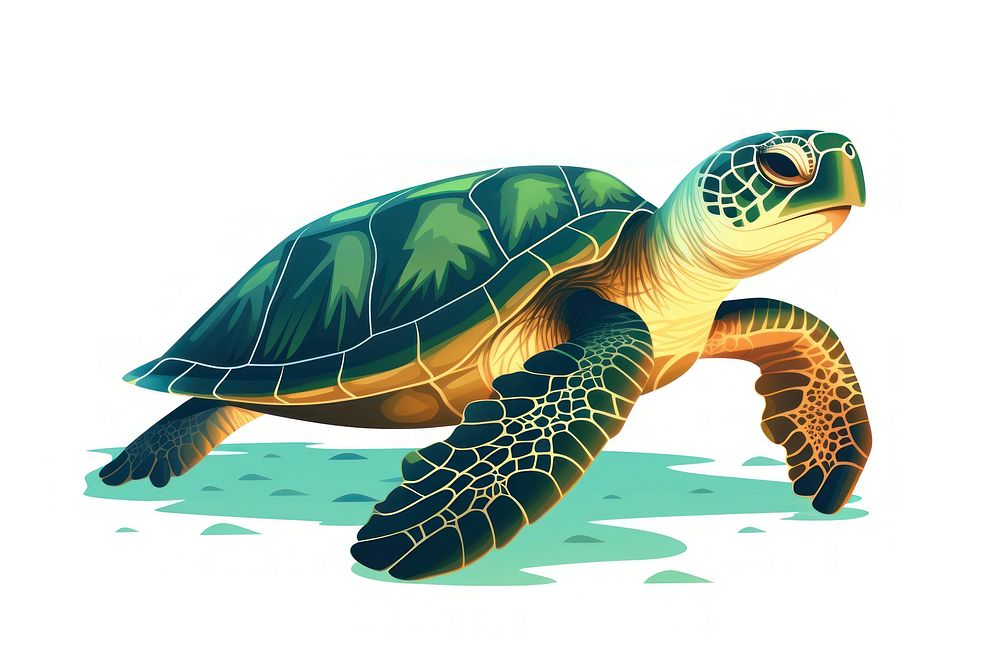 Sea turtle reptile drawing animal. | Free Photo Illustration - rawpixel