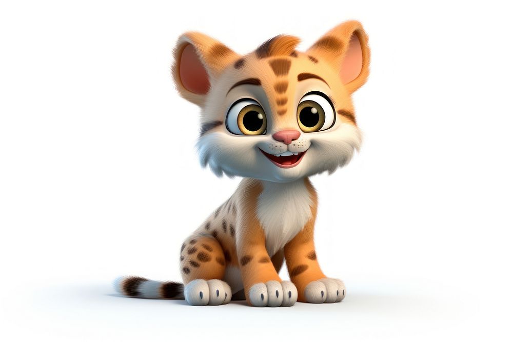 Wild cat cartoon animal mammal. | Free Photo Illustration - rawpixel
