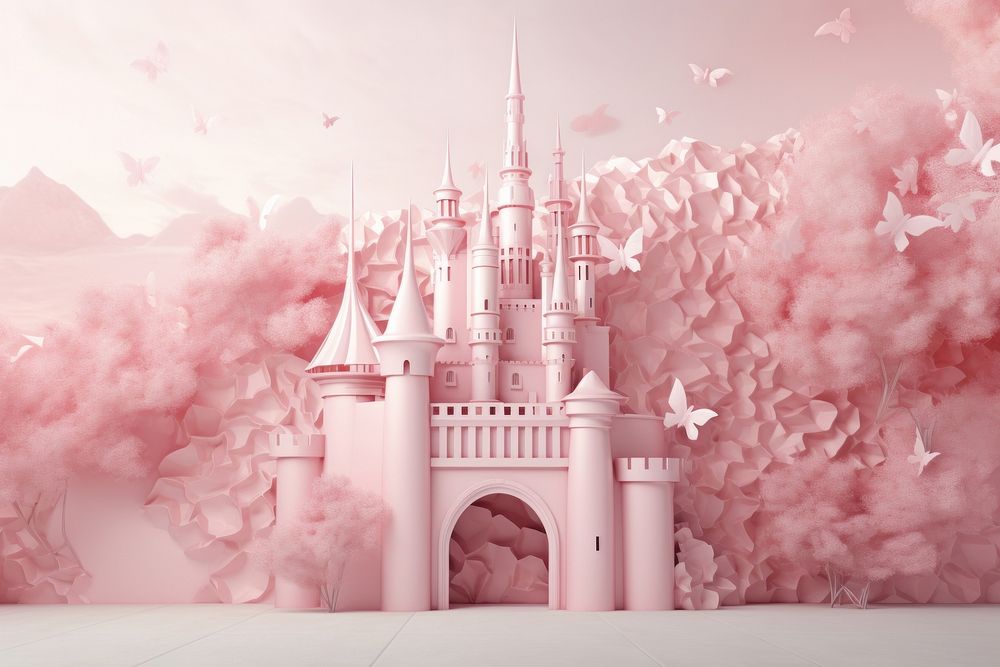 Castle pink architecture celebration. | Premium Photo - rawpixel