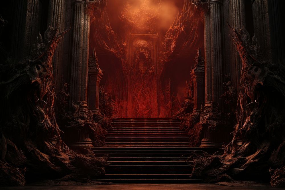 Hell architecture spirituality staircase. AI | Premium Photo - rawpixel