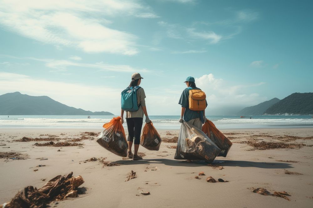 Volunteers beach outdoors vacation. AI | Free Photo - rawpixel