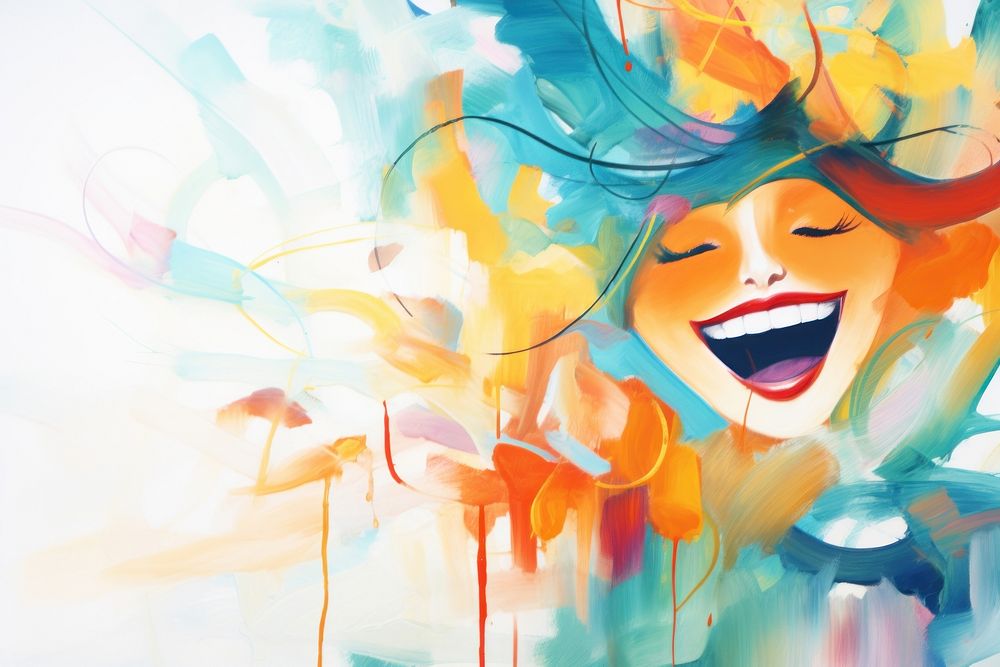 Laughter backgrounds abstract painting. | Premium Photo Illustration ...