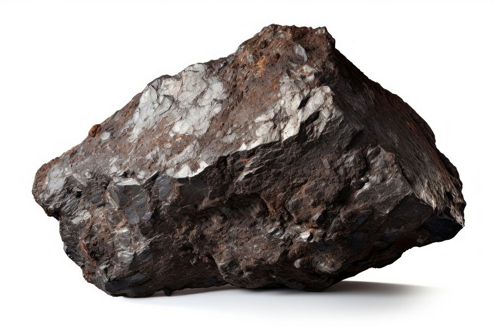 Meteorite mineral rock white background. | Free Photo - rawpixel