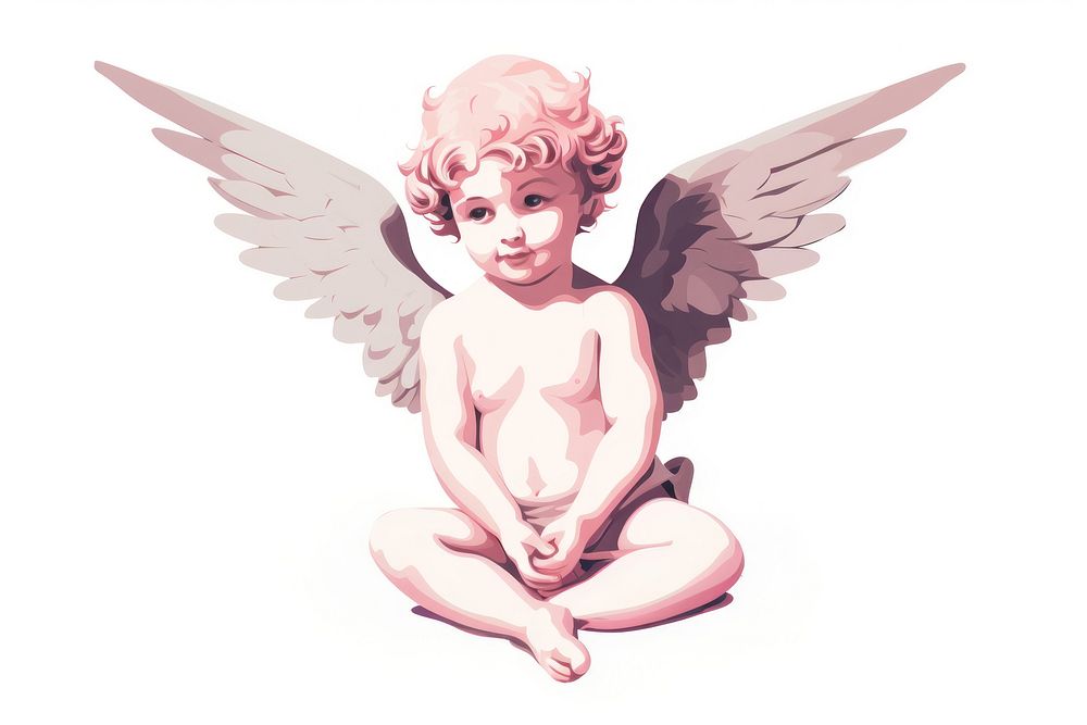 cherub angel cupid white background. | Premium Photo Illustration - rawpixel