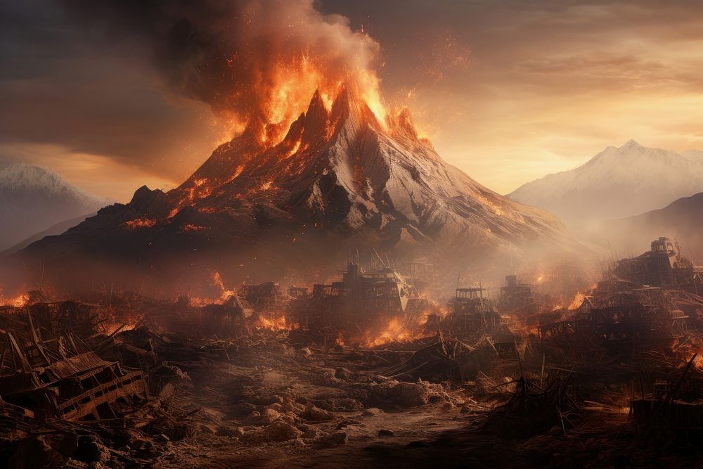 Volcano aftermath mountain outdoors nature. | Free Photo - rawpixel
