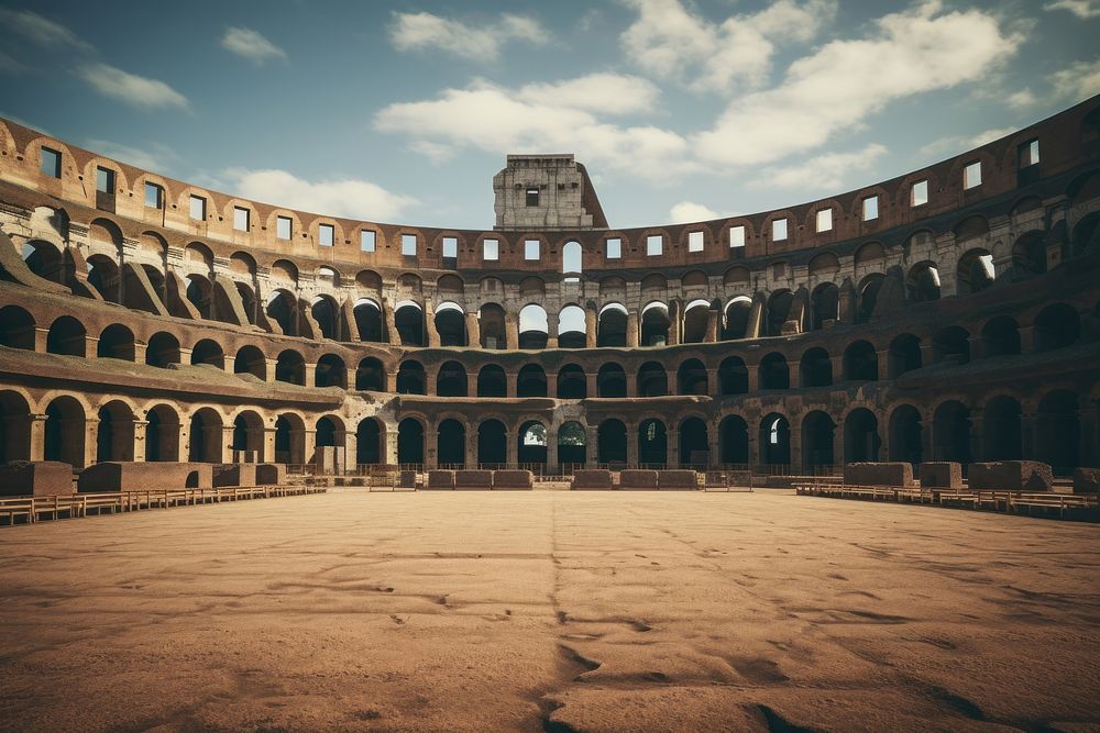 Coliseum landmark amphitheater architecture. AI | Free Photo - rawpixel