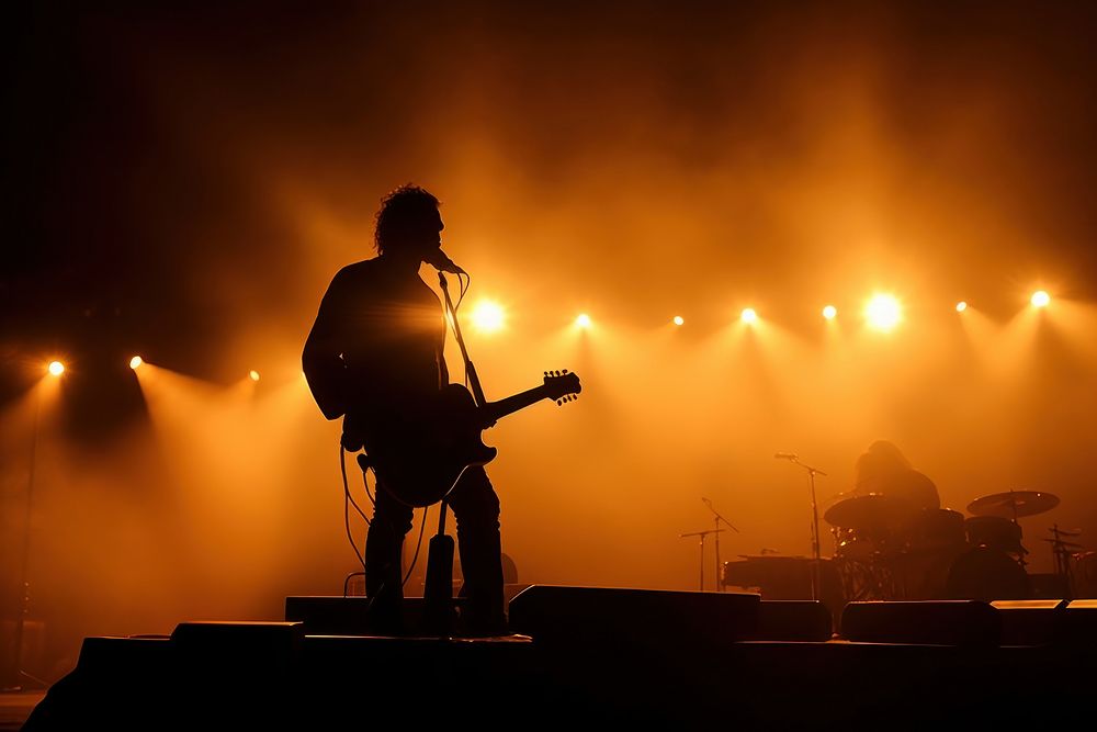 Concert silhouette musician guitar. | Premium Photo - rawpixel