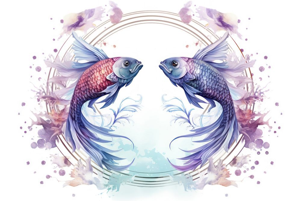 Pisces zodiac sign animal fish | Free Photo Illustration - rawpixel