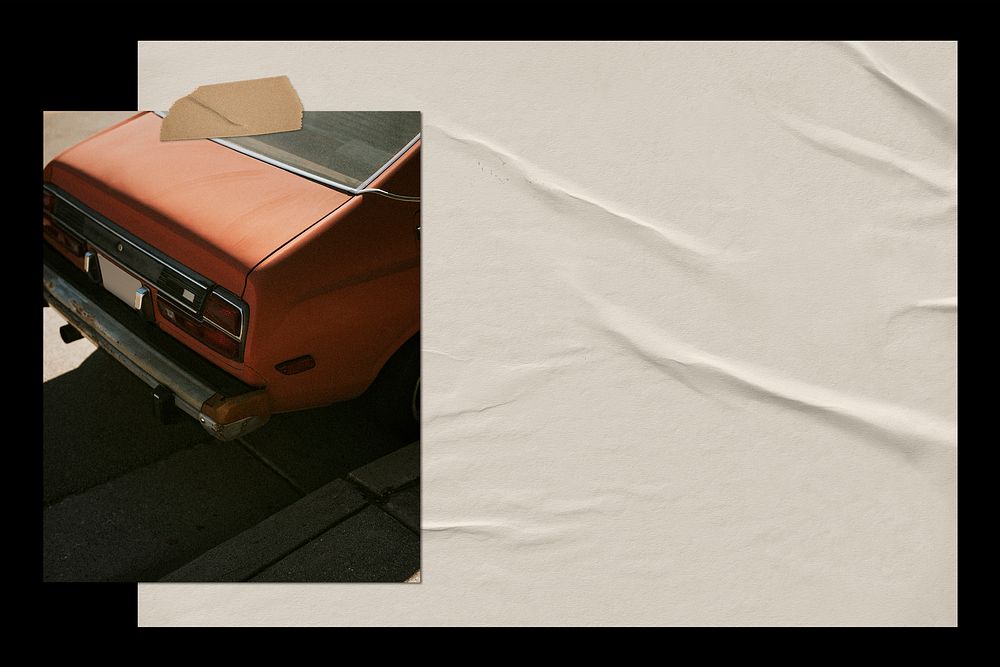 Retro car collage, paper textured | Premium Photo - rawpixel