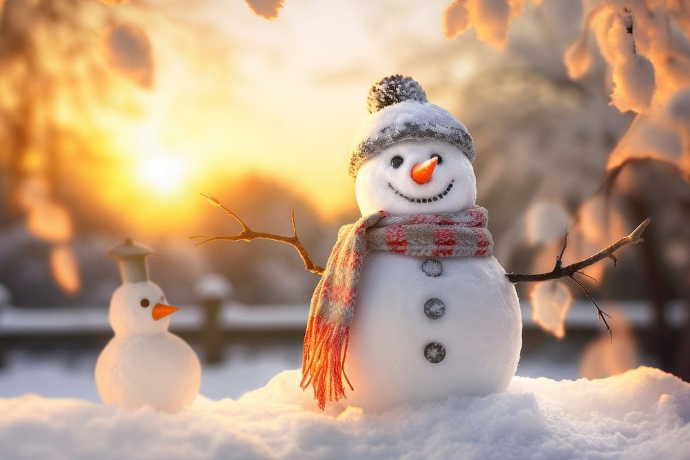 Snowman winter outdoors nature. | Premium Photo - rawpixel