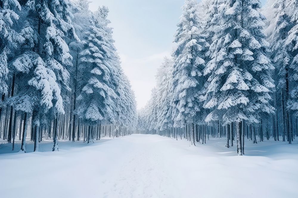 Snow forest backgrounds landscape outdoors. | Free Photo - rawpixel