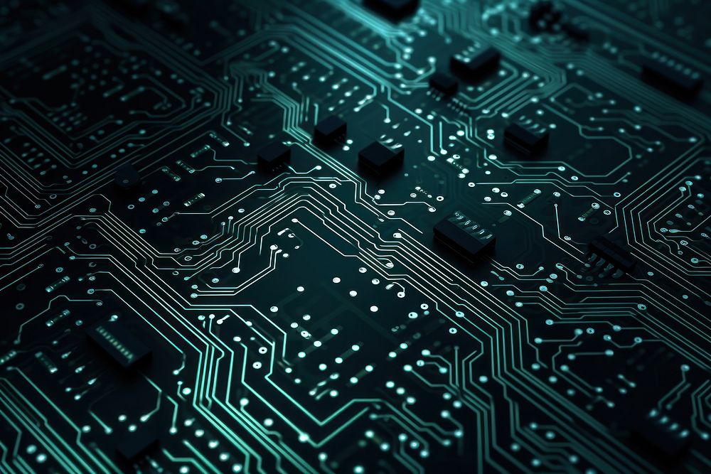 Circuit board pattern green. | Premium Photo - rawpixel