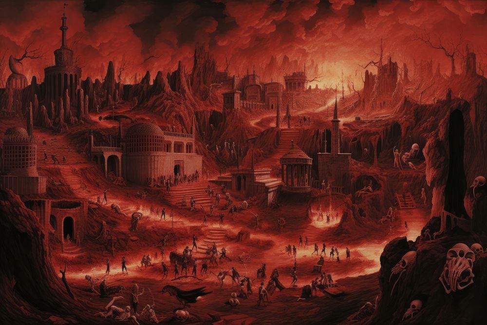 Hell painting architecture accessories | Free Photo - rawpixel