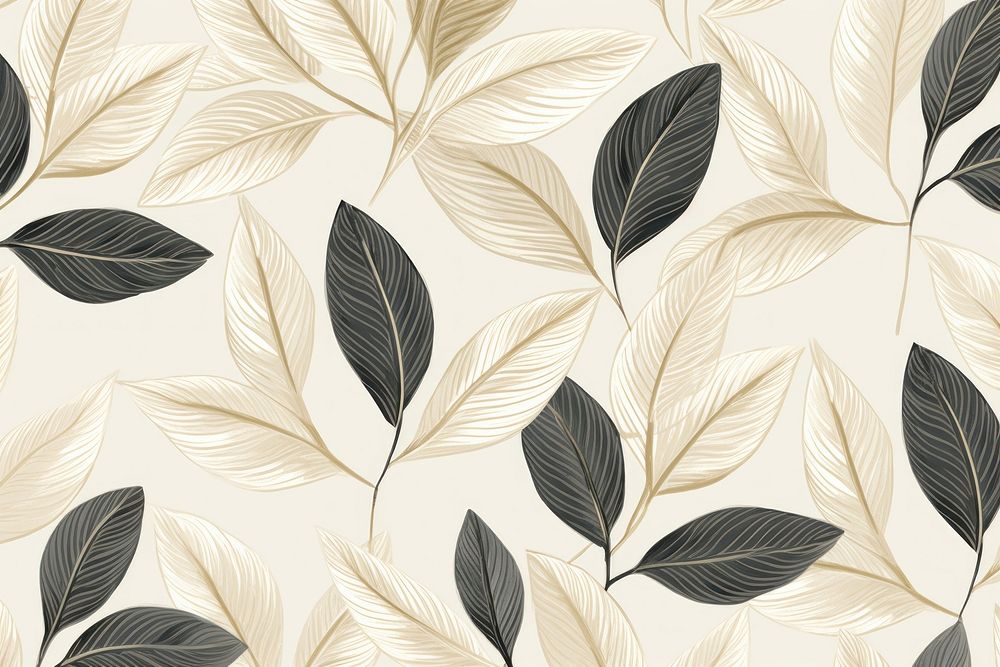 Botanical leaf pattern line art | Free Photo Illustration - rawpixel