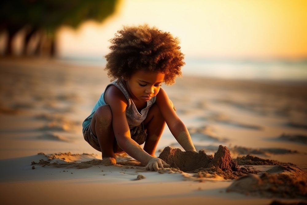 Beach child outdoors nature. AI | Free Photo - rawpixel