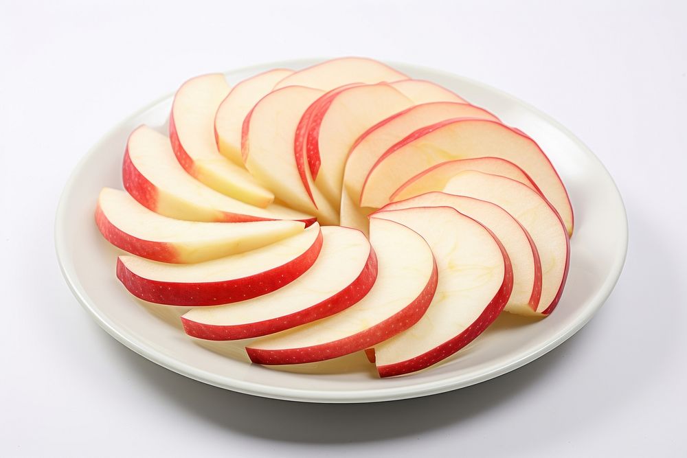 Apple plate slice fruit. | Free Photo - rawpixel