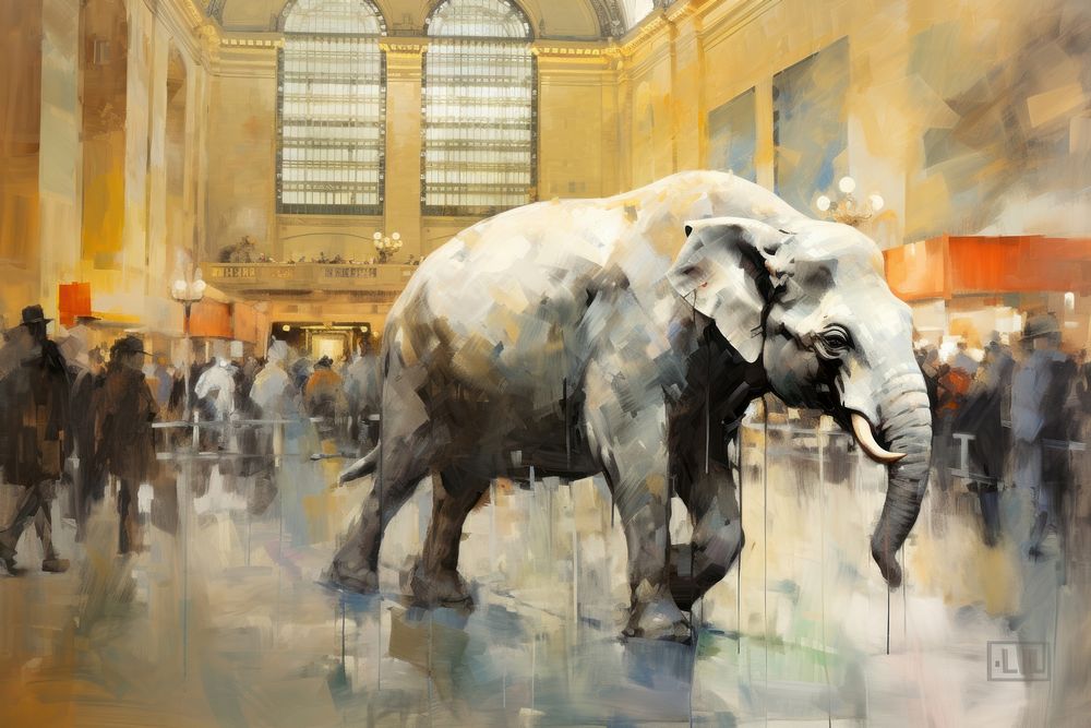 Animal elephant wildlife painting. AI | Free Photo Illustration - rawpixel