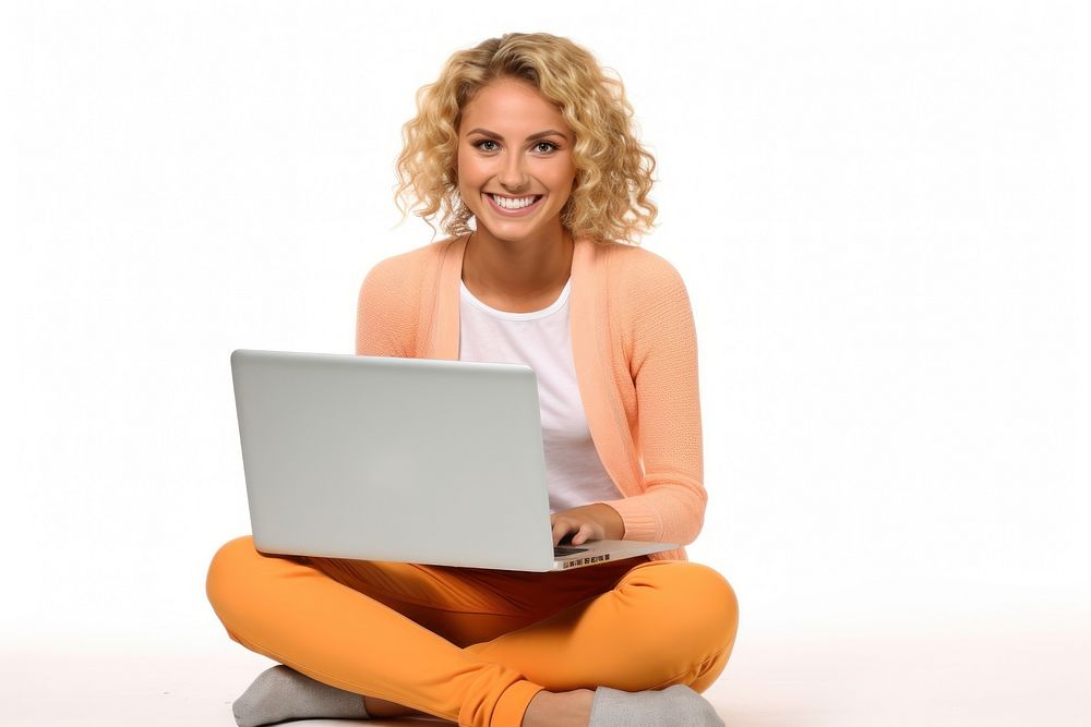 Woman use laptop computer portrait | Premium Photo - rawpixel