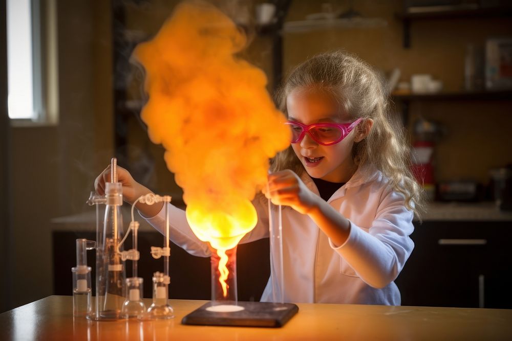 Science experiment school, education. AI | Free Photo - rawpixel
