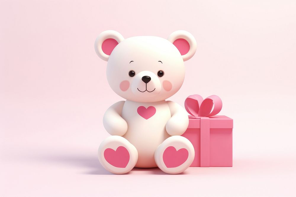Teddy bear cartoon pink toy. | Premium Photo Illustration - rawpixel