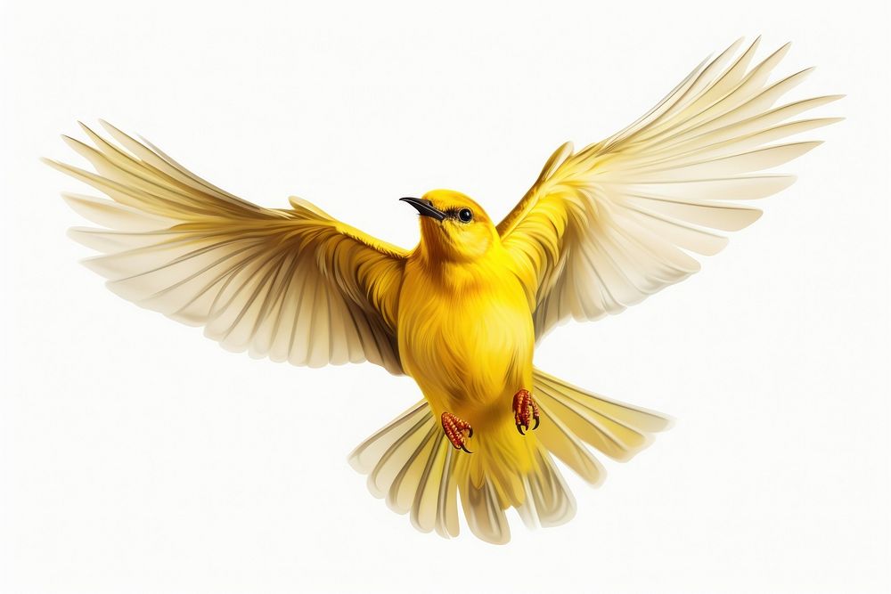 Yellow bird animal canary white | Free Photo Illustration - rawpixel