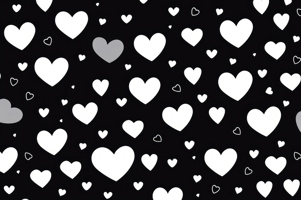 Hearts pattern white line. AI | Free Photo - rawpixel