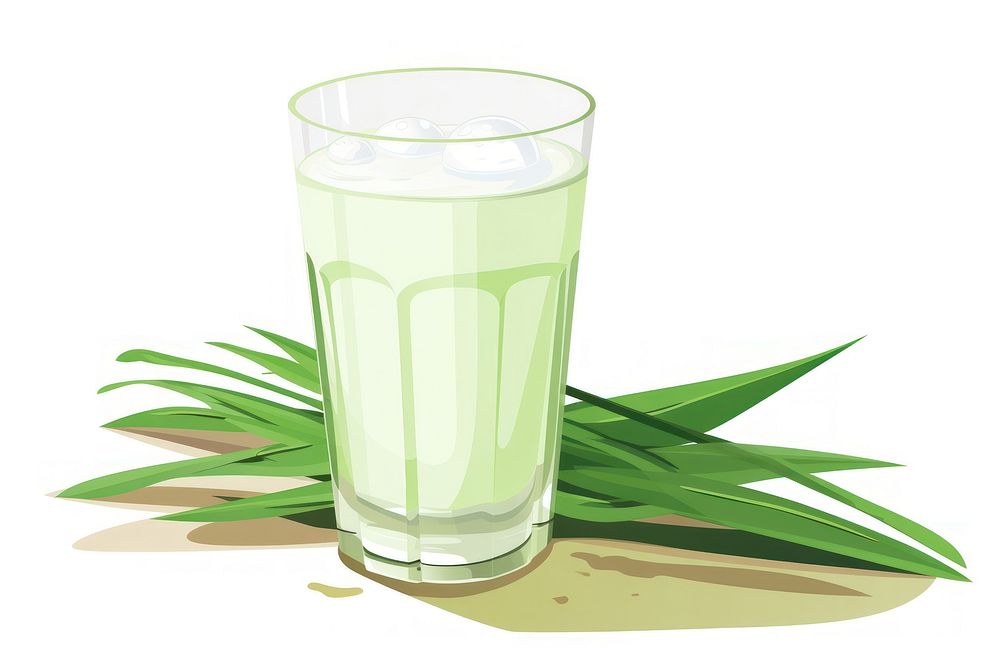 Pandan milk drink juice glass. | Premium Photo Illustration - rawpixel
