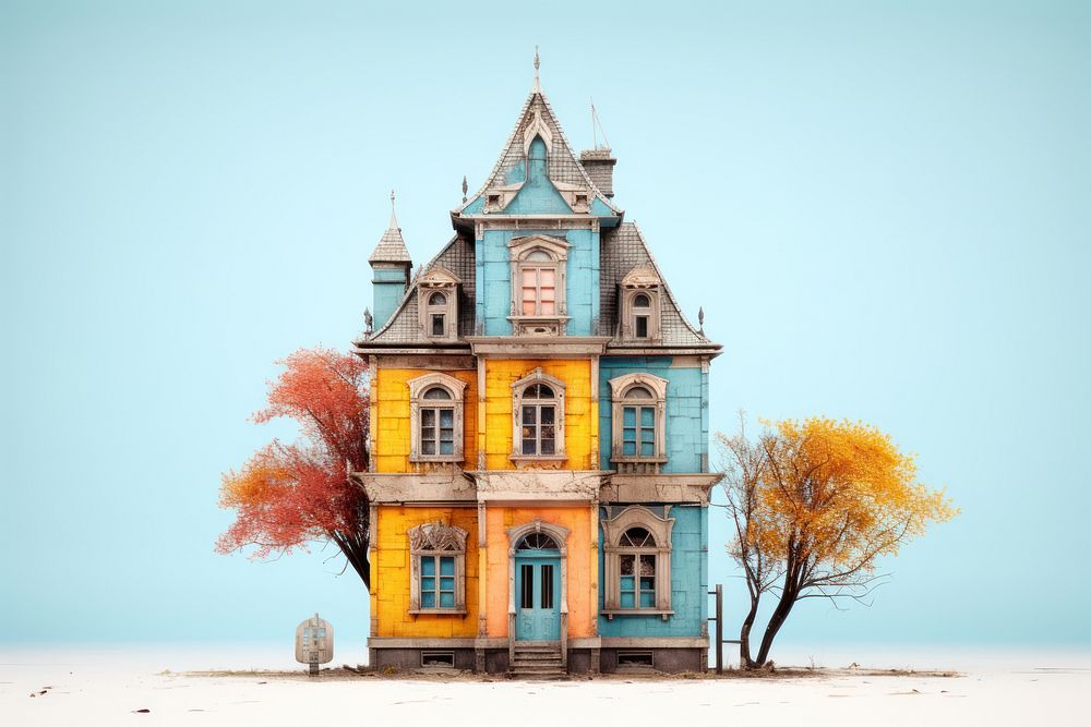 Haunted house architecture building outdoors. | Free Photo - rawpixel