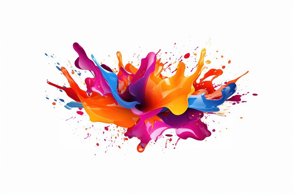 Paint splash white background creativity | Premium Photo Illustration ...