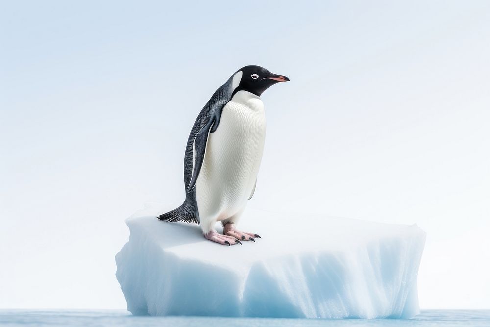 Penguin ice outdoors animal. AI | Free Photo - rawpixel
