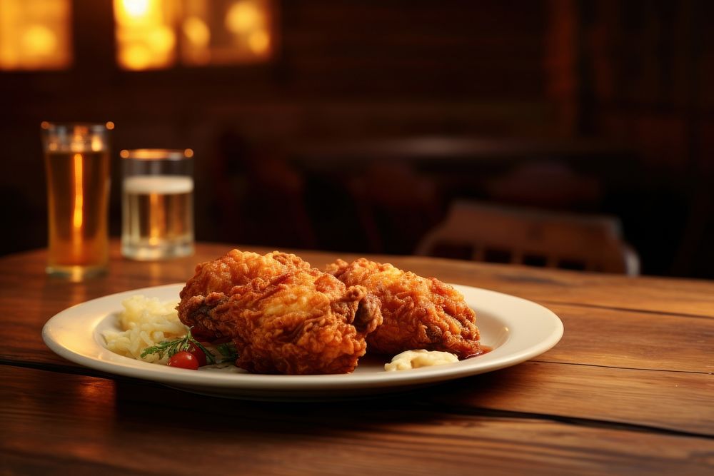 Chicken pub Deep fried table. | Free Photo - rawpixel