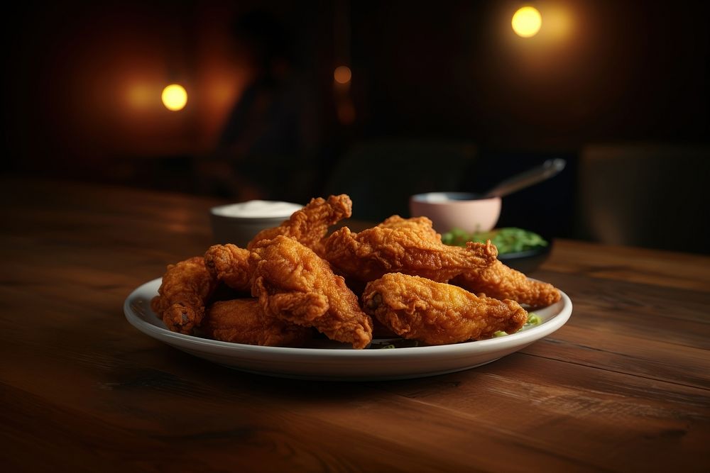 Chicken wings pub Deep fried | Free Photo - rawpixel