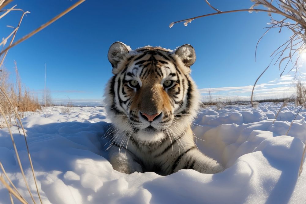 Snow wild tiger nature wildlife. | Premium Photo - rawpixel