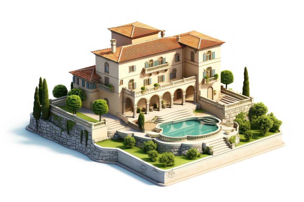 Italian villa architecture building outdoors. | Premium Photo ...