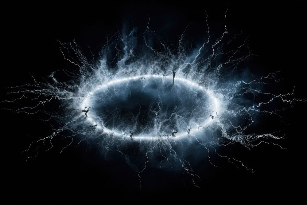 Electric shock circle shape thunderstorm | Free Photo - rawpixel