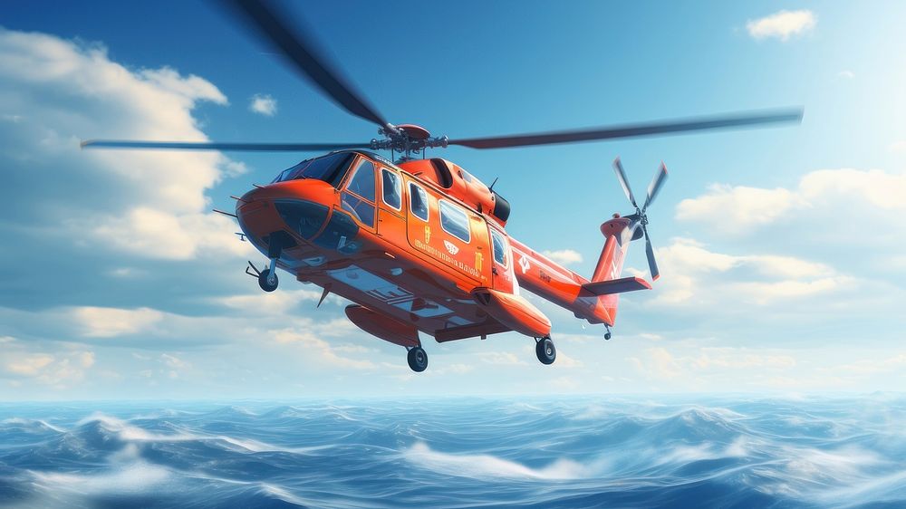 Helicopter aircraft vehicle rescue. AI | Free Photo Illustration - rawpixel