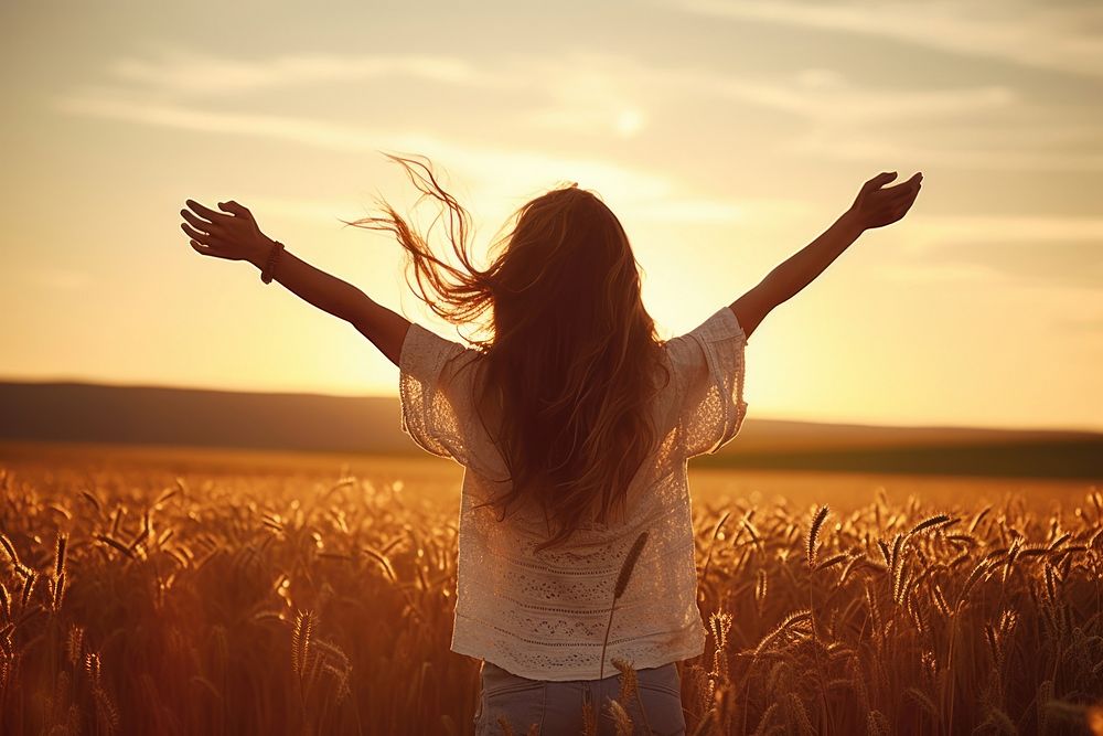 Sunlight summer person field. AI | Free Photo - rawpixel