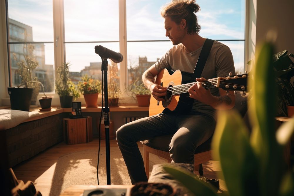 Guitar playing music vlog video | Free Photo - rawpixel