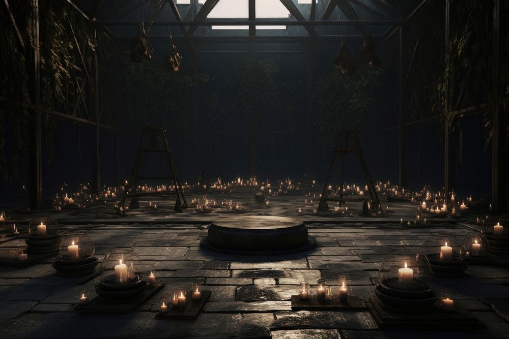 Alchemy ceremony area lighting candle | Free Photo - rawpixel