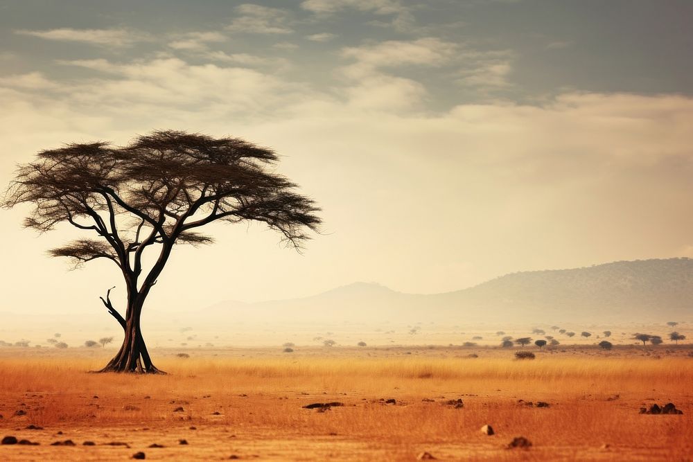 African Savannah savanna landscape grassland. | Premium Photo - rawpixel
