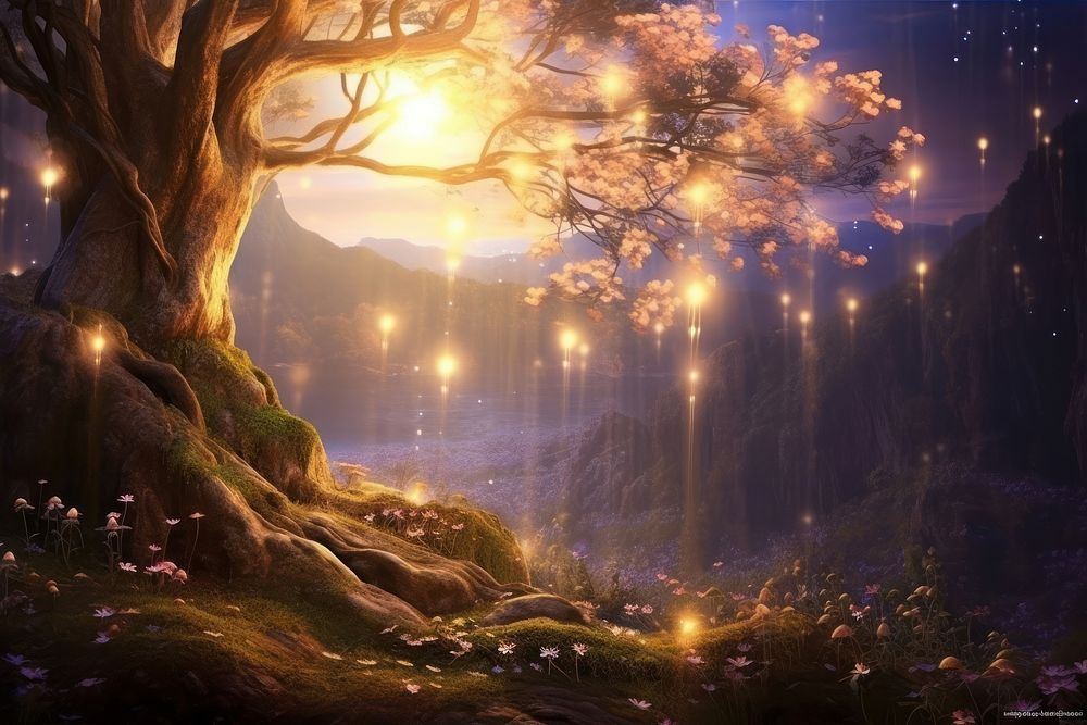 Dream enchanted landscape light outdoors. | Free Photo - rawpixel