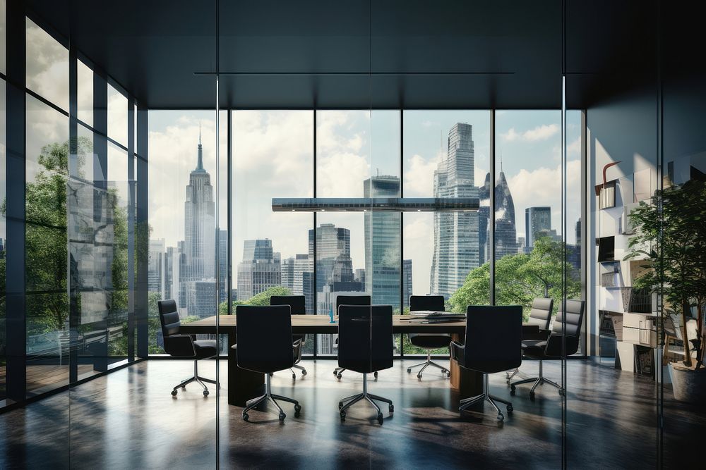 Window meeting room interior modern | Free Photo - rawpixel