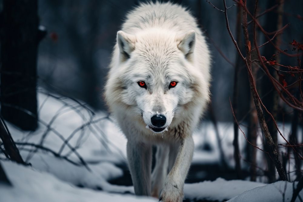 Wolf winter forest white. | Premium Photo - rawpixel