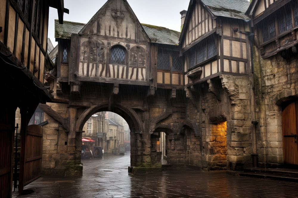 Scene photo town gate architecture | Premium Photo - rawpixel