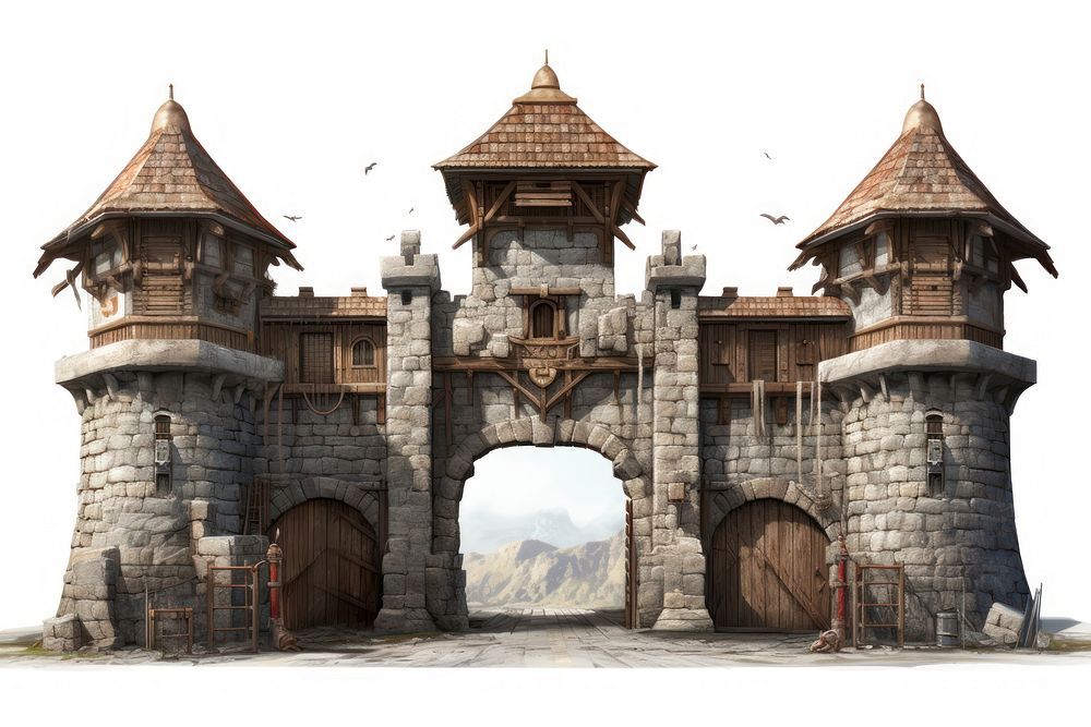 Scene photo town gate architecture | Free Photo - rawpixel